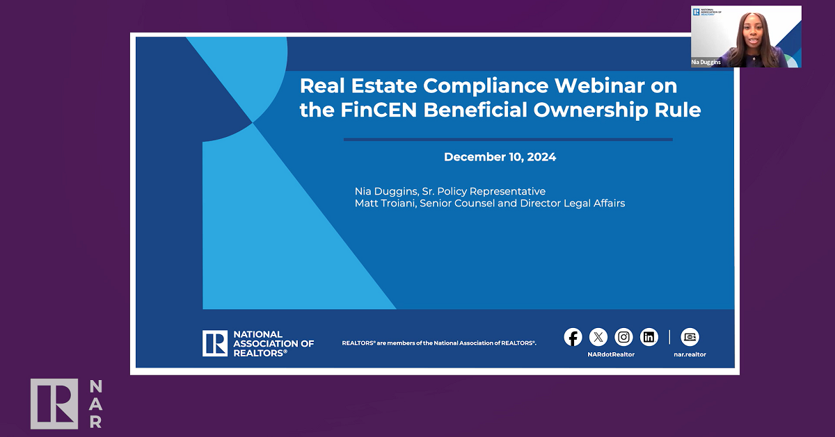 Real Estate Compliance Webinar on the FinCEN Beneficial Ownership Rule